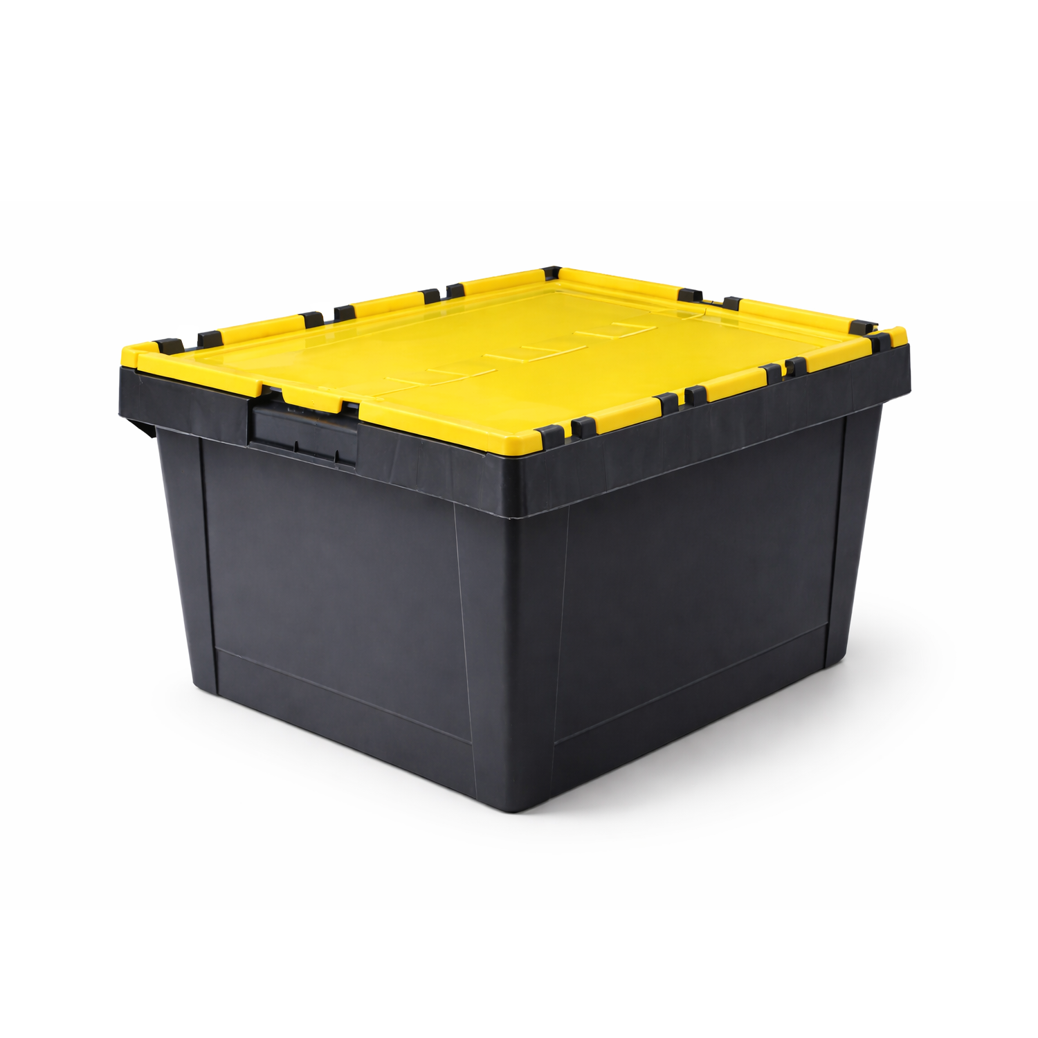 Large Attached-Lid Storage Tote Box - 60 Litre – BINBASE