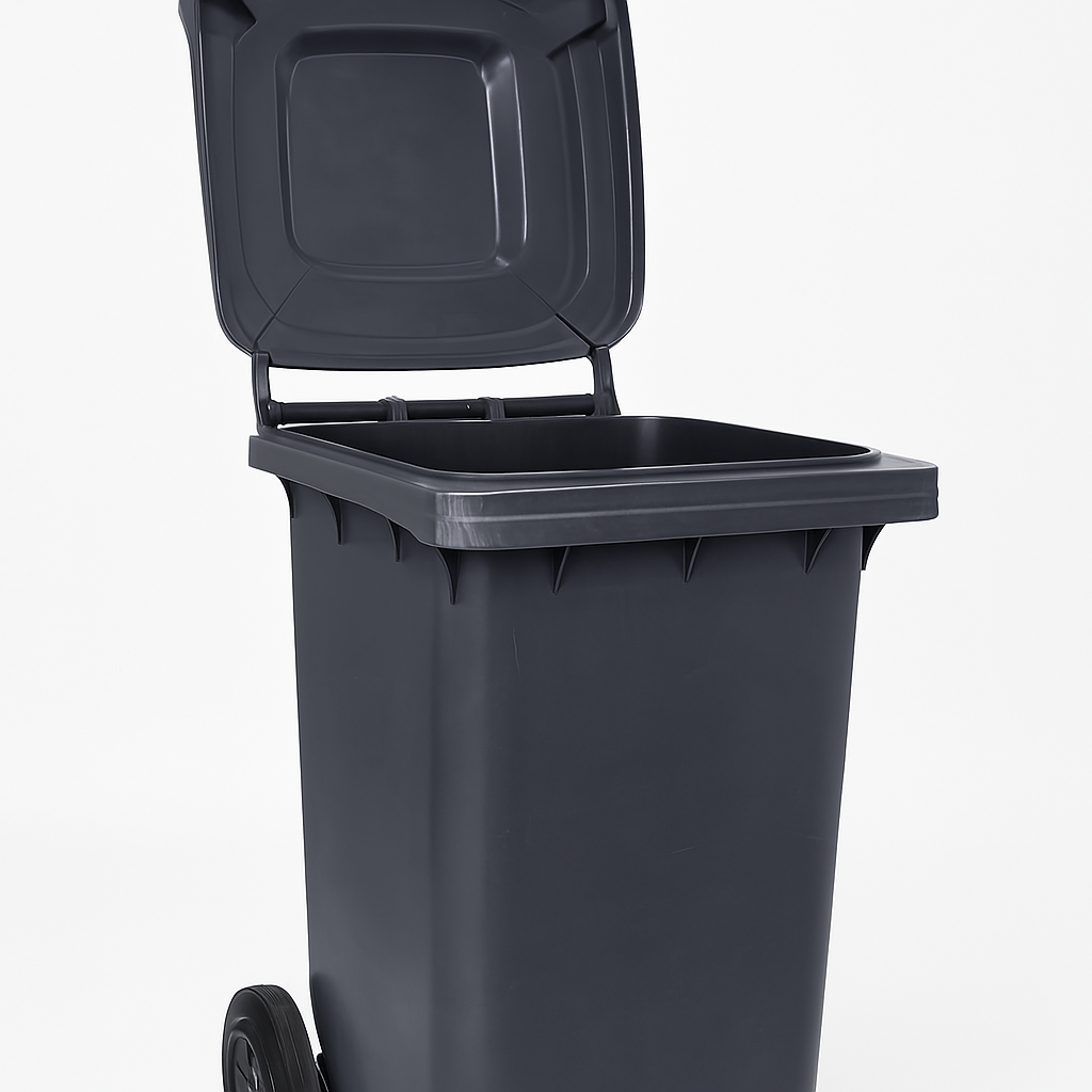 240L Wheelie Bin - Black – BINBASE