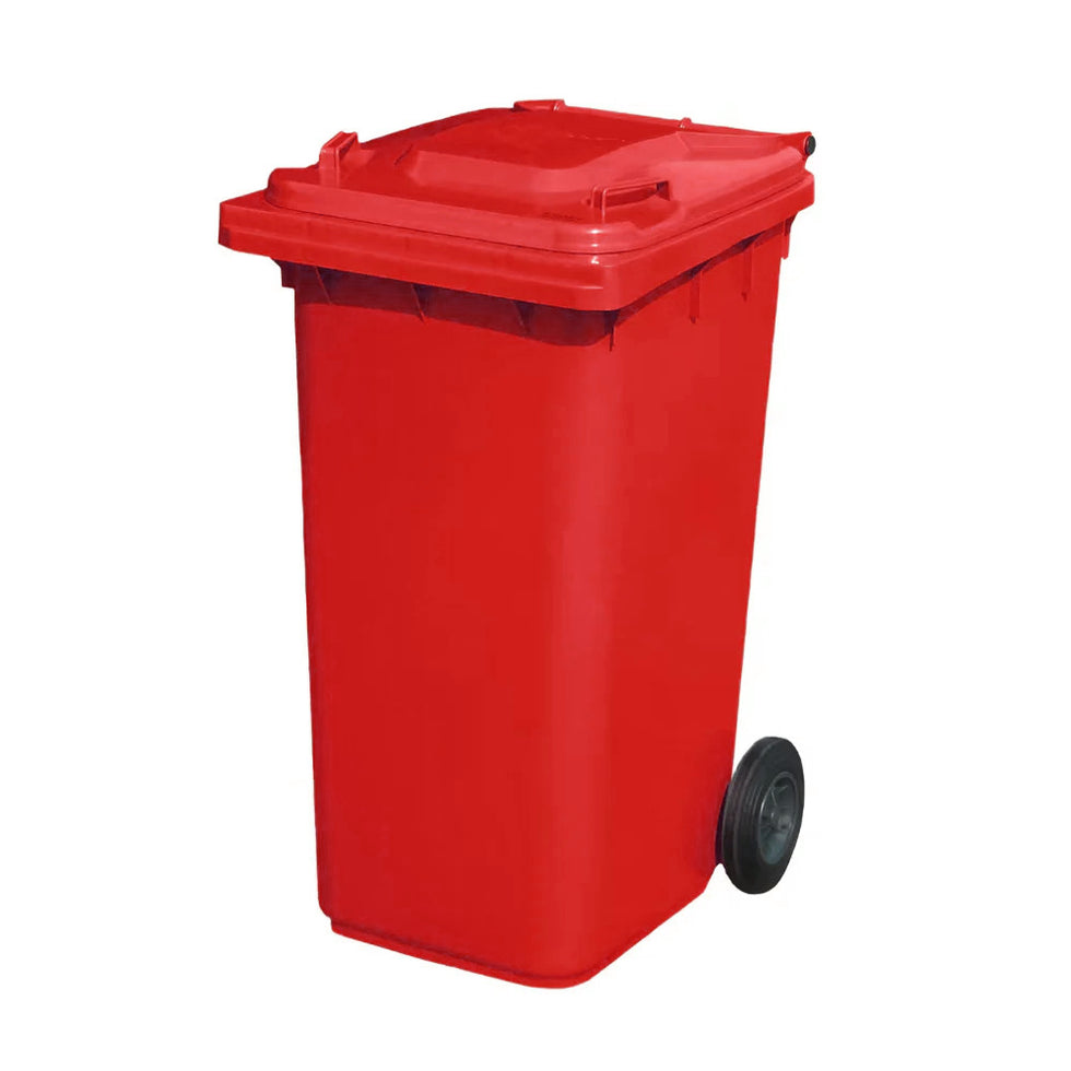 240L Wheelie Bin - Red | Pallet of 24 – BINBASE